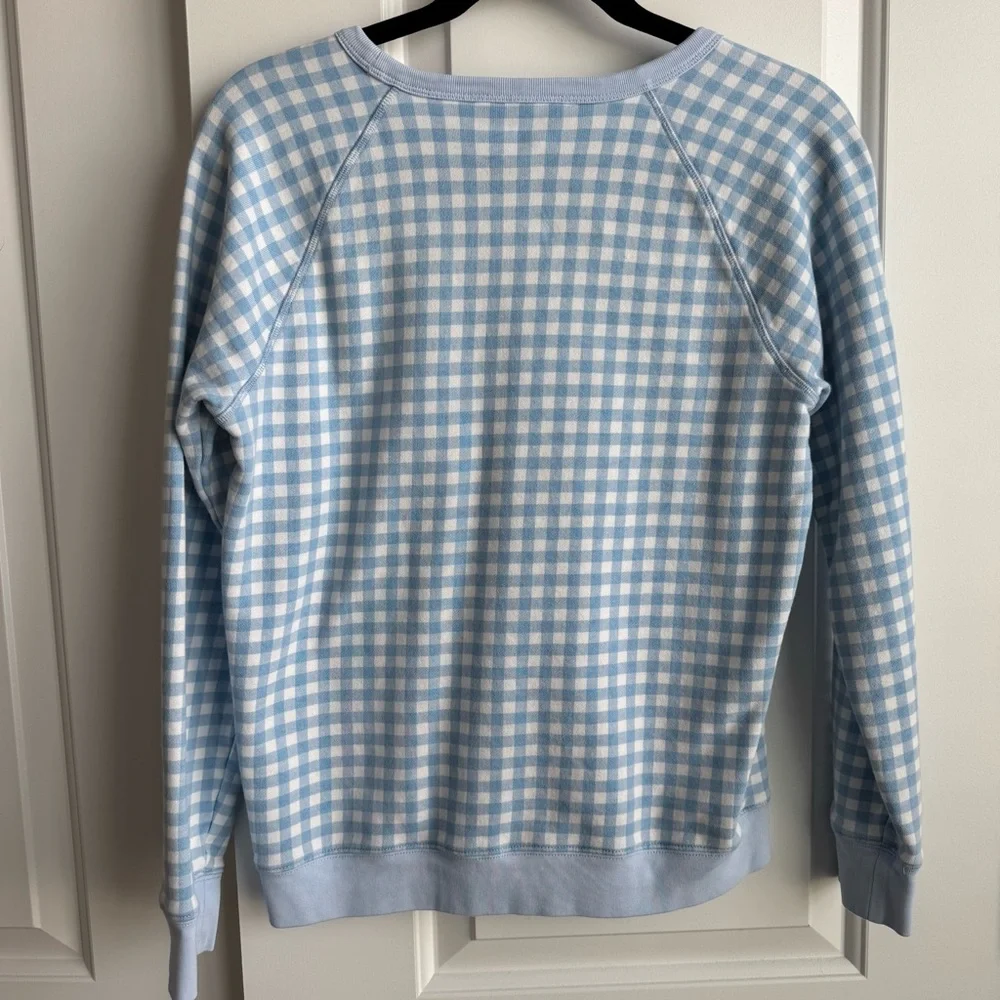 Draper James | Tops | Draper James Blue Gingham Cotton Sweatshirt ...